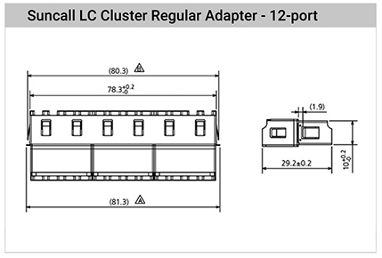 LC Internal Shutter Cluster Regular Adapters - Suncall America
